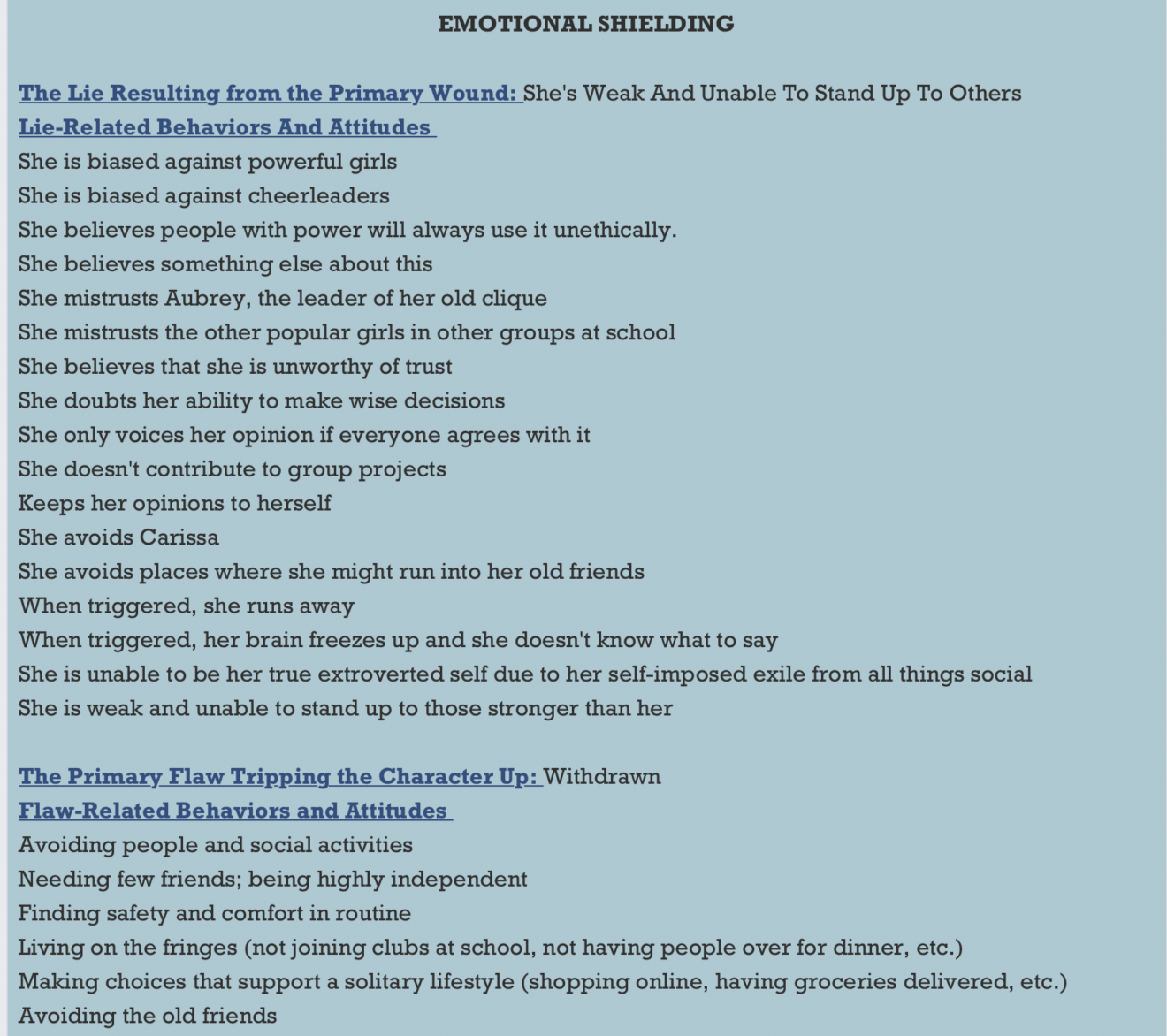 What Is Your Character's Emotional Shielding and Why Does It Matter ...